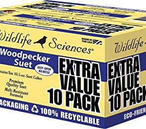 Woodpecker Suet Cake 10 Pack for Wild Birds