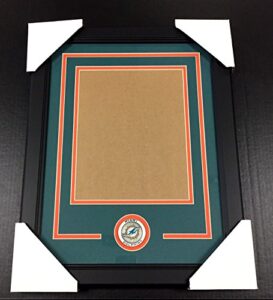 miami dolphins medallion frame kit 8x10 photo double mat vertical