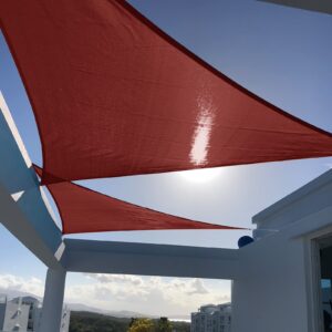 sunny guard sun shade sail 12'x12'x12' triangle terra uv block sunshade for backyard yard deck patio garden outdoor activities and facility(we make custom size)