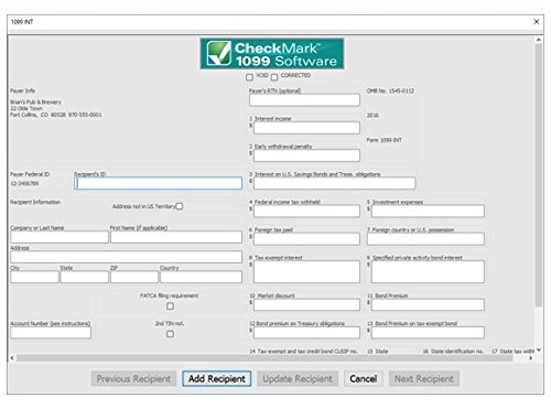 CheckMark 1099 E file Pro Software For MAC (2019 Tax Filing Season)