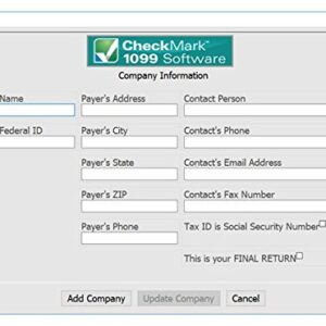 CheckMark 1099 E file Pro Software For MAC (2019 Tax Filing Season)