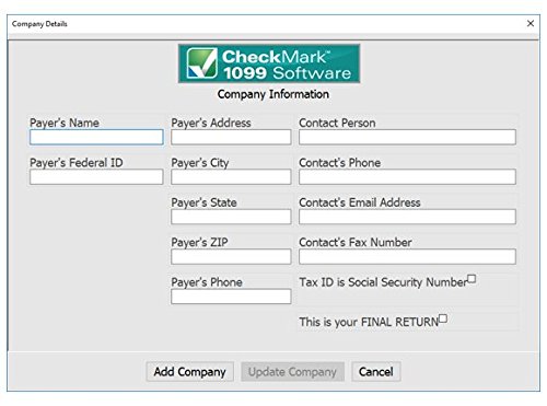 CheckMark 1099 E file Pro Software For MAC (2019 Tax Filing Season)