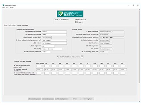 CheckMark 1095 E file Pro+ Software For MAC (2019 Tax Filing Season)