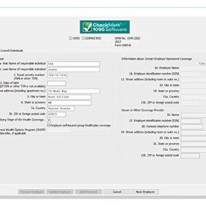 CheckMark 1095 E file Pro+ Software For MAC (2019 Tax Filing Season)