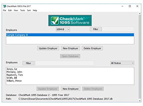 CheckMark 1095 E file Pro+ Software For MAC (2019 Tax Filing Season)