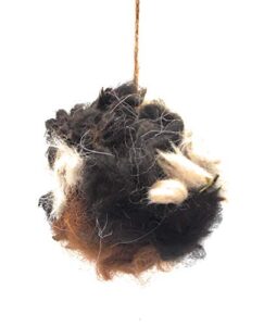 alpaca fiber bird nesting ball with refill fiber - comfort for your wildlife