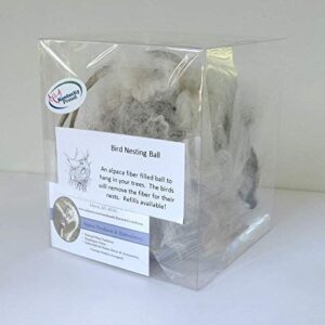 Alpaca Fiber Bird Nesting Ball with Refill Fiber - Comfort for your wildlife