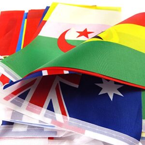 Anley 100 Countries String Flag, International Bunting Pennant Banner, Decoration for Grand Opening, Sports Bar, Party Events - 82 Feet 100 Flags