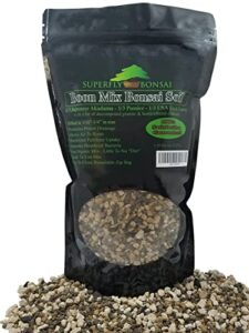 boon bonsai soil mix - inorganic substrate with pumice, lava and akadama - 1.25 dry quarts