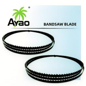 AYAO 62 Inch Bandsaw Blades X 1/4-Inch X 12TPI for Ryobi, Powertec, Skil, Craftsman 9" Band Saws, 2-Pack