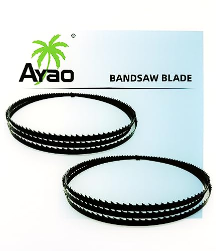 AYAO 62 Inch Bandsaw Blades X 1/4-Inch X 12TPI for Ryobi, Powertec, Skil, Craftsman 9" Band Saws, 2-Pack