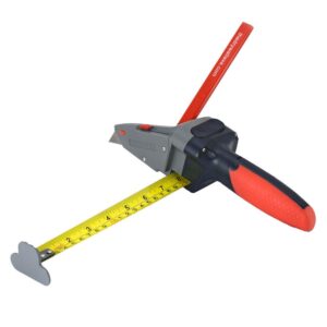 drywall axe all-in-one hand tool with measuring tape and utility knife – measure, mark and cut drywall, shingles, insulation, tile, carpet, foam – measure and mark wood for rip cuts