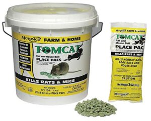 rodenticide, green pellets, 4 lb. pail