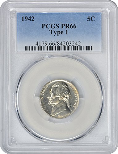 1942 Jefferson Nickel, Type 1, PR66, PCGS