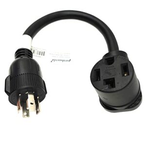 parkworld 885972 generator adapter cord nema l14-30p male to dryer 14-30r female 1ft