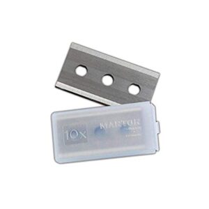 martor 37040 industrial cutter blade with square ends, metal, 43 mm x 22.2 mm x .4 mm, silver (pack of 100)