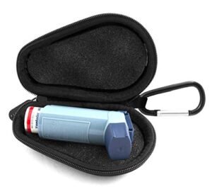 casematix asthma inhaler medicine travel case to protect portable inhalers from dust and dirt , does not include inhaler