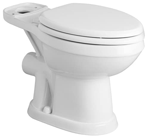 Saniflo SAN097 Saniflush Elongated Toilet Bowl Only - Less Seat - White