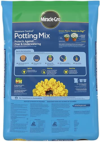 Miracle-Gro Miracle-Gro Moisture Control Potting Mix, 1 cu.ft (Pack of 3 Bags)