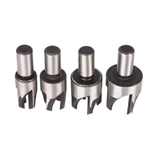 Rocaris 8pcs Wood Plug Cutter Drill Bit Set Straight and Tapered Taper Cutting Tool Cork Drill Bit Knife 6mm 10mm 13mm 16mm