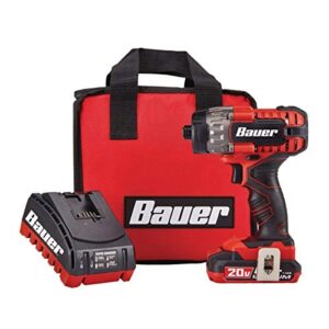 bauer 1781c-b1 hypermax lithium, hex compact impact driver kit, 20v