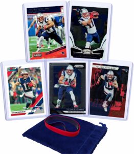 julian edelman football cards assorted (5) bundle - new england patriots trading cards