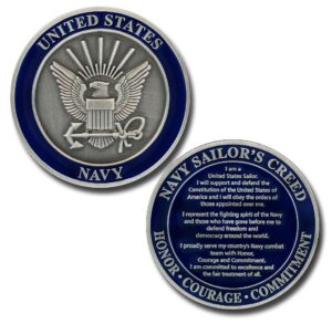 u.s. navy sailor's creed challenge coin