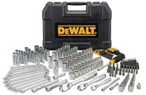 dewalt mechanics tool set, 1/4" & 3/8" & 1/2" drive, sae/metric, 205-piece (dwmt81534)