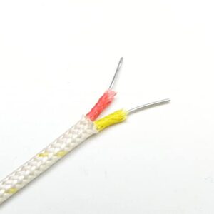 K-Type Thermocouple Wire AWG 24 Solid w. High Temperature Fiberglass Insulation