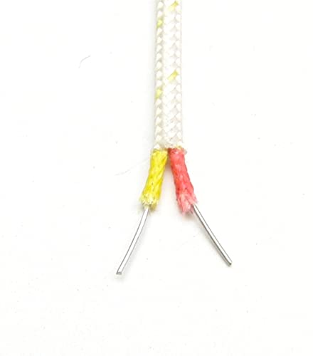 K-Type Thermocouple Wire AWG 24 Solid w. High Temperature Fiberglass Insulation