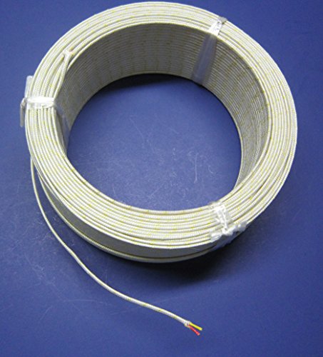 K-Type Thermocouple Wire AWG 24 Solid w. High Temperature Fiberglass Insulation