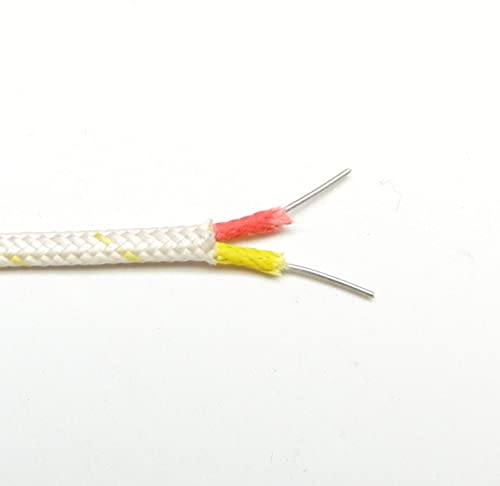 K-Type Thermocouple Wire AWG 24 Solid w. High Temperature Fiberglass Insulation