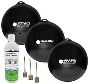 bug ball deluxe kit- odorless eco-friendly biting fly and insect killer with no pesticides or electricity needed, kid and pet safe