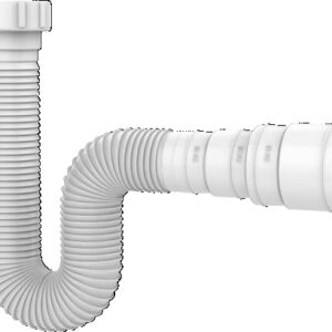 EasyDrain Universal P Trap - Expandable & Flexible ONE Side is a 1-1/2" NUT and The Drain Side is A Straight Drain Tube in 4 Common Sizes