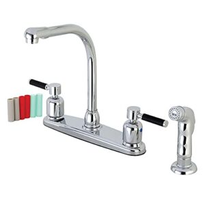 kingston brass fb751dklsp kaiser 8" centerset kitchen faucet, polished chrome