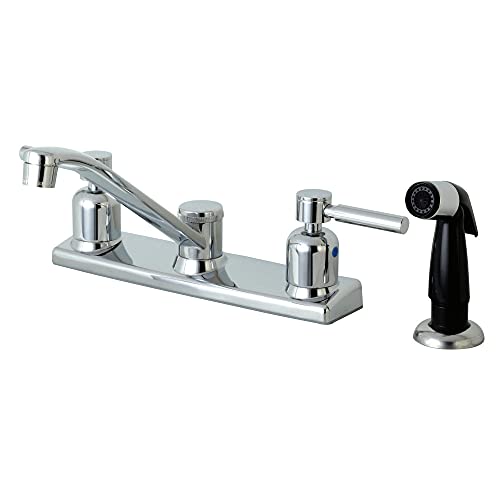 Kingston Brass FB122DL Concord 8" Centerset Kitchen Faucet, Polished Chrome, 10.25 x 7.69 x 5.56