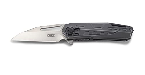 CRKT Raikiri Folding Pocket Knife: Plain Edge Folder with Liner Lock, Field Strip Technology, Everyday Carry Folded Knife with Flipper Opening, and Satin Blade Finish 5040