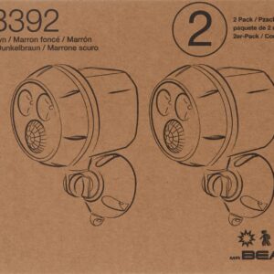 Beams MB390 400 Lumen Wireless Battery Powered Motion Sensing Ultra Bright LED Spotlight, 2-Pack, Brown