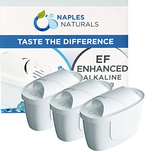 Naples Naturals EF Replacement Alkaline Filter for the EF Enhanced Flow Water Pitcher Filter 3-Pack