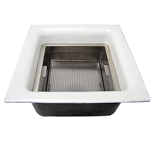 AmGood Commercial Floor Drain Strainer - 304 Stainless Steel 8.5" x 8.5" x 3"