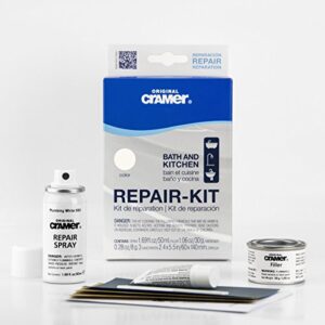 cramer 16080us tub repair-kit enamel acrylic porcelain ceramic – plumbing white – bathtub, shower tray, basin and sink refinishing