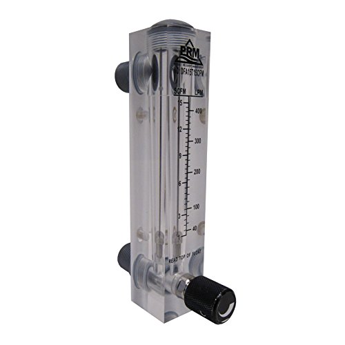 PRM Air Injection/Air Sparge Rotameter with Integrated Flow Valve, 1-15 CFM / 40-400 LPM