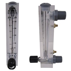 PRM Air Injection/Air Sparge Rotameter with Integrated Flow Valve, 1-15 CFM / 40-400 LPM