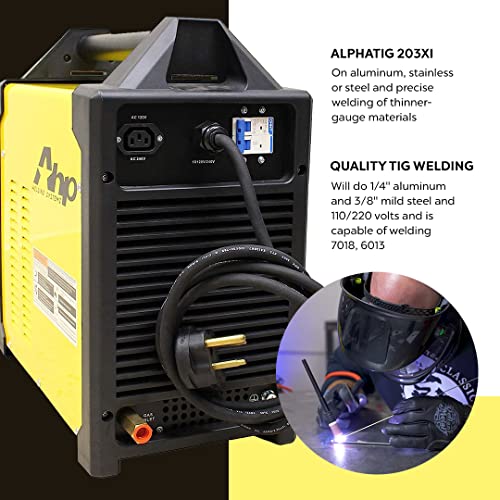 AHP AlphaTIG 203Xi 200 Amp IGBT AC DC Tig/Stick Welder with PULSE 110/220v 3 YEARS WARRANTY