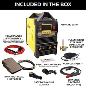 AHP AlphaTIG 203Xi 200 Amp IGBT AC DC Tig/Stick Welder with PULSE 110/220v 3 YEARS WARRANTY