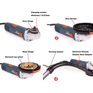 Dastool Expert Surface Grinding Dust Shroud for Angle Grinder,Universal 5-Inch Dt1701-125