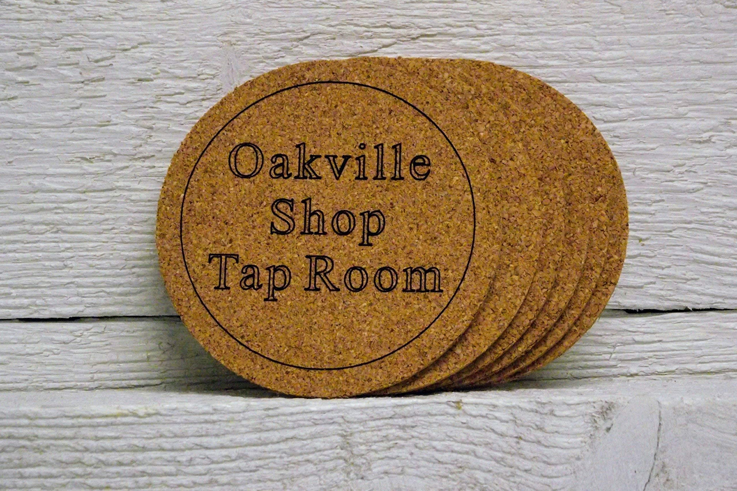 Cork Coaster set of 6 Personalized Custom Engraved. Great Gift, for Home Bar, Restaurant, Brewery, Homebrewer, complement Kegerator