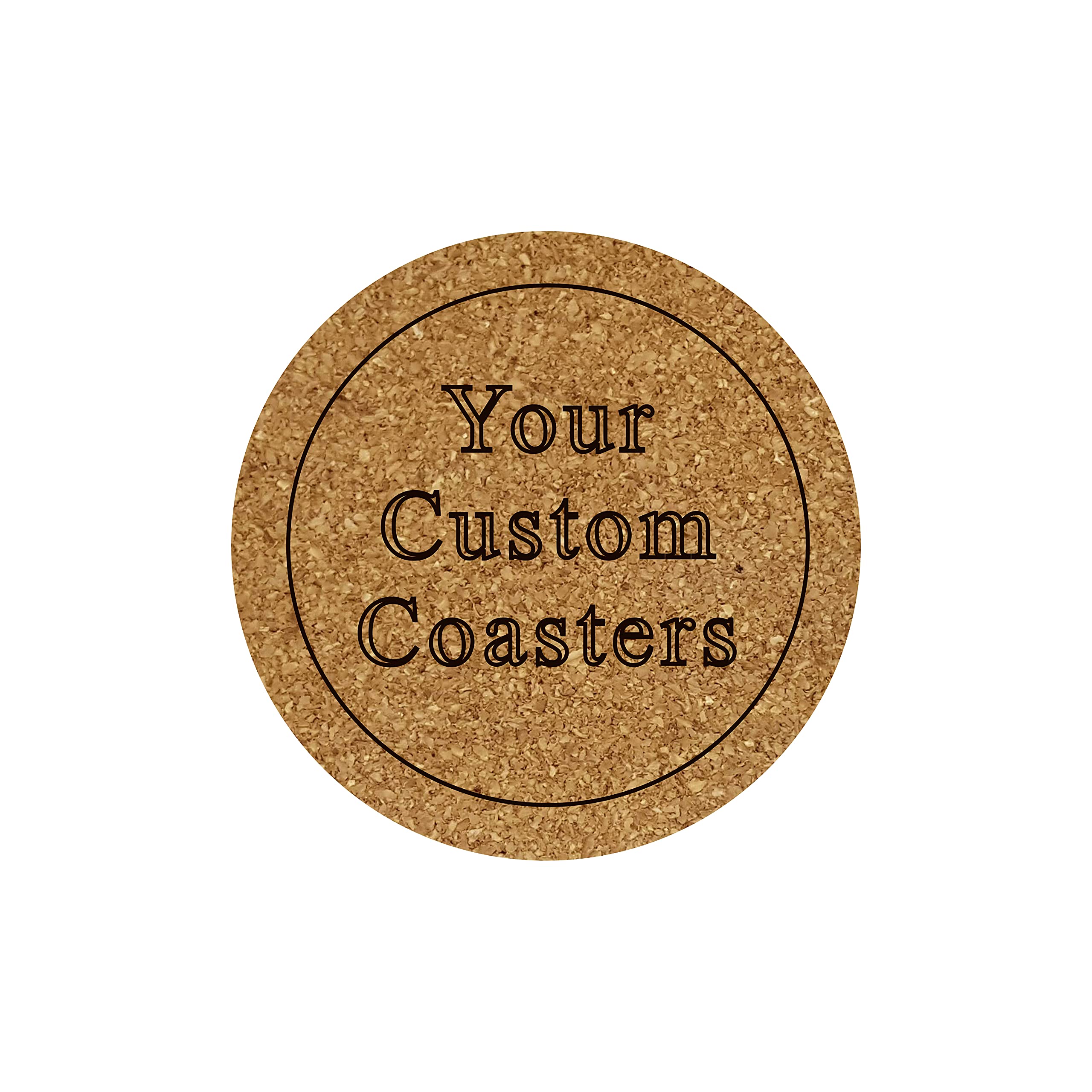 Cork Coaster set of 6 Personalized Custom Engraved. Great Gift, for Home Bar, Restaurant, Brewery, Homebrewer, complement Kegerator