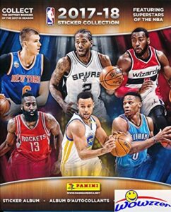 2017/18 panini nba basketball huge 72 page stickers collectors album with 10 bonus nba stickers including russell westbrook & klay thompson! great collectible to house all your new nba stickers!