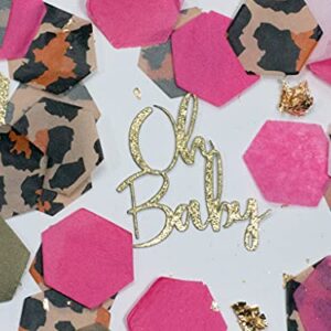 Pink Safari Baby Shower Decorations, Oh Baby Baby Shower Confetti, 540 pieces